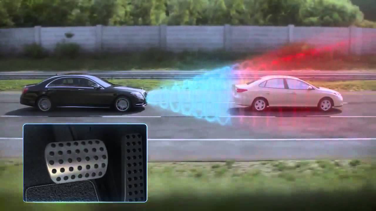 COLLISION PREVENTION ASSIST Mercedes Benz Accident Avoidance 720p - YouTube