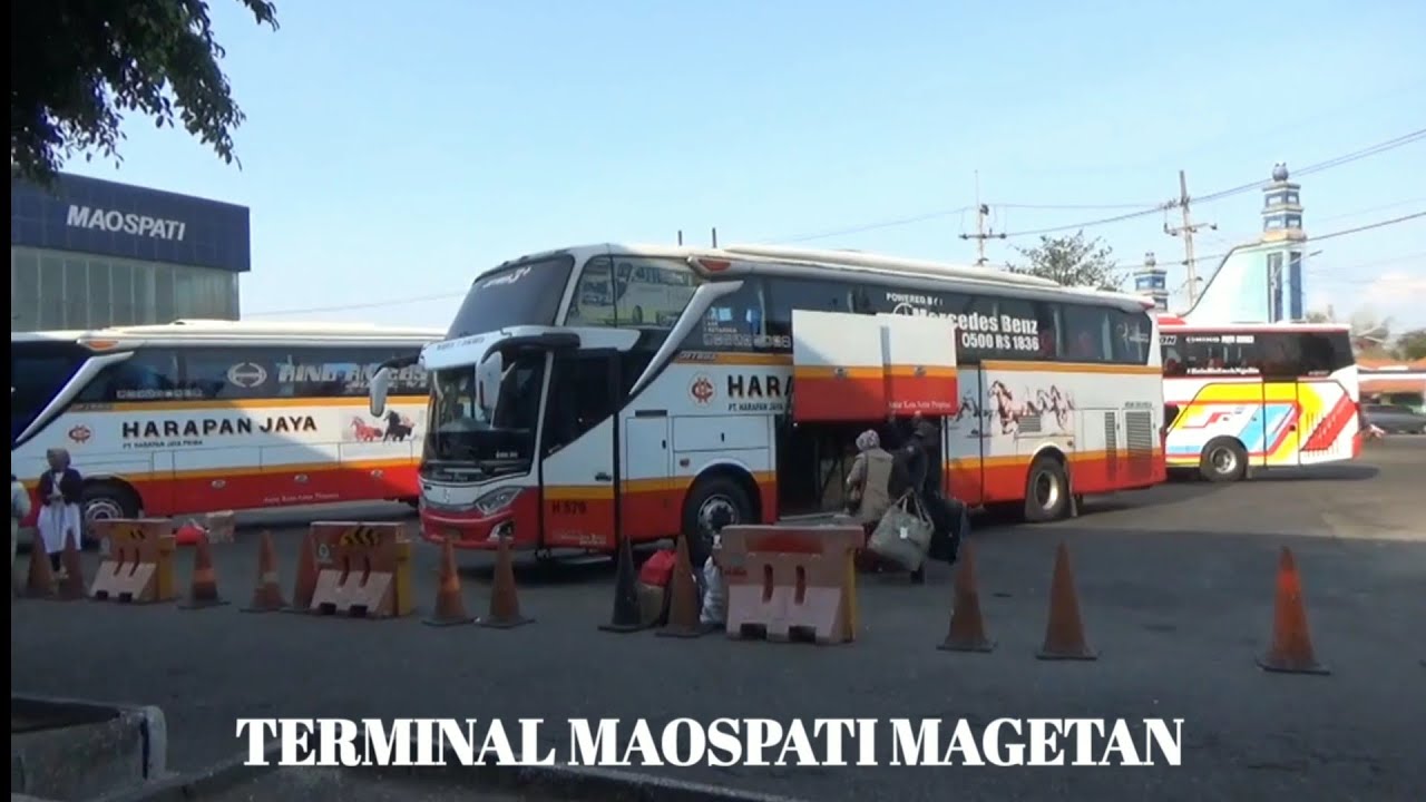 Bus HARAPAN JAYA Parkir TERMINAL MAOSPATI MAGETAN - YouTube
