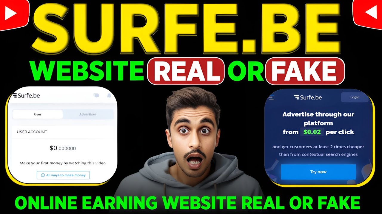 Surfe be Earn Money Withdrawal Jazz Cash and Easy Paisa | Real or Fake ...