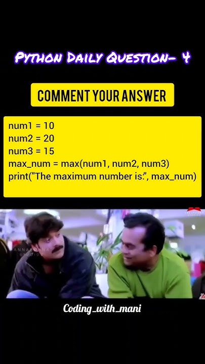 Python Daily Question 4 Python Code Coding Viral Shorts Youtubeshorts Trending
