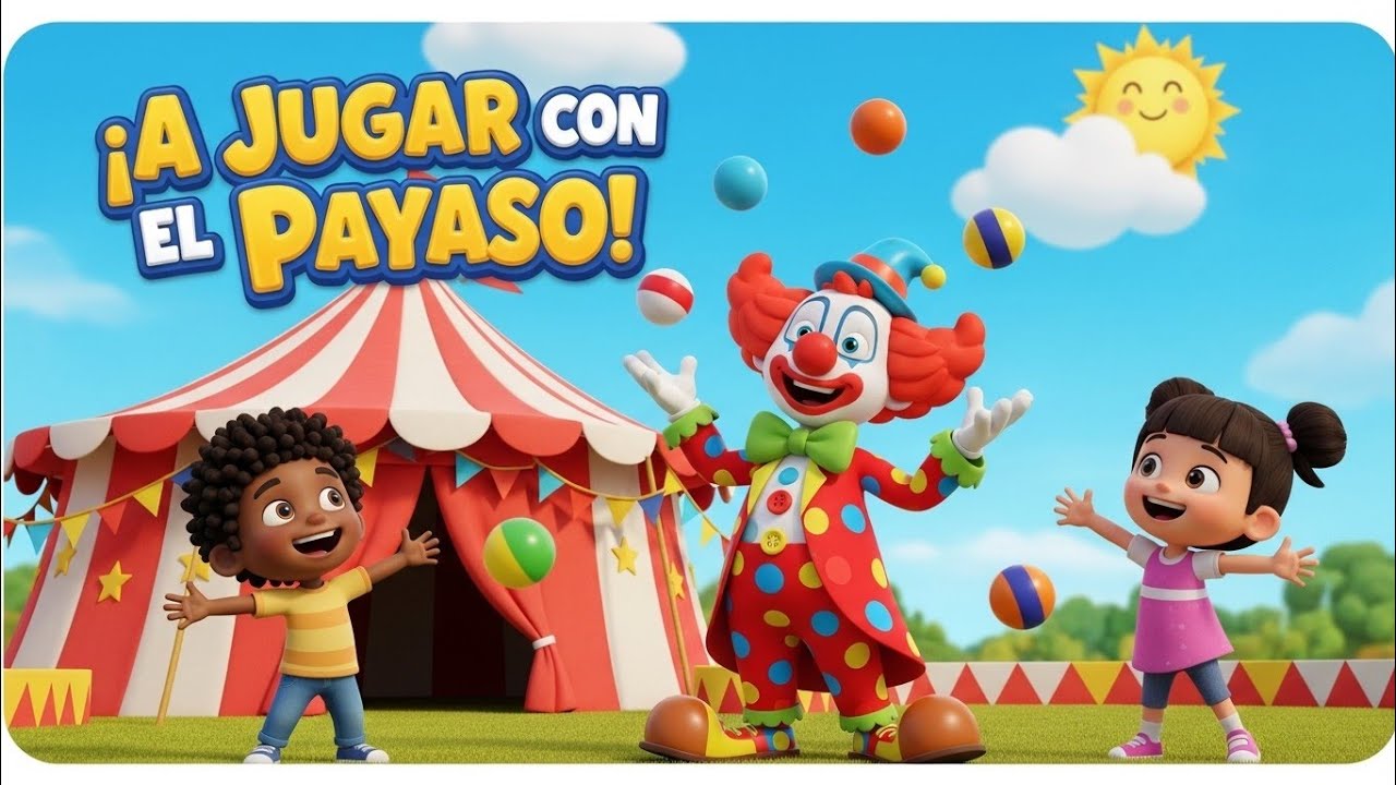 🤡 ¡Ríe y Salta con el Payaso Travieso! 🎪 Canción Infantil Alegre para ...
