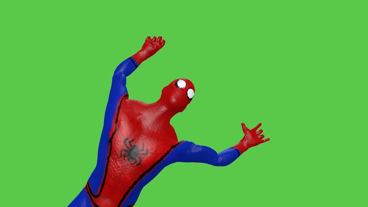 Spider Man Dancing On A Green Screen Youtube
