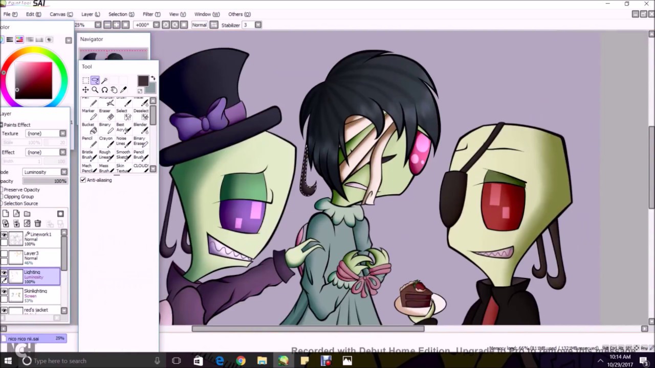 Trick and Treat - Invader/Zim Vocaloid Crossover Speedpaint - YouTube