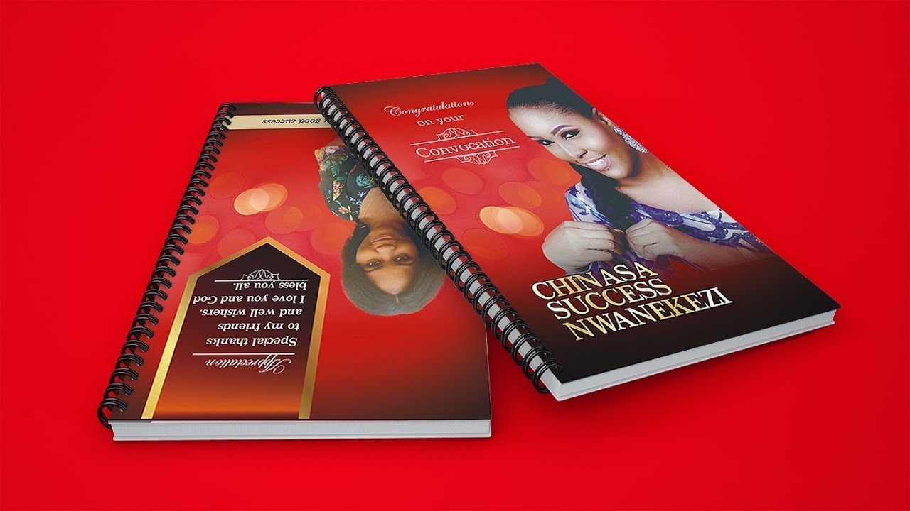 How to Design Convocation Jotter in Coreldraw - YouTube