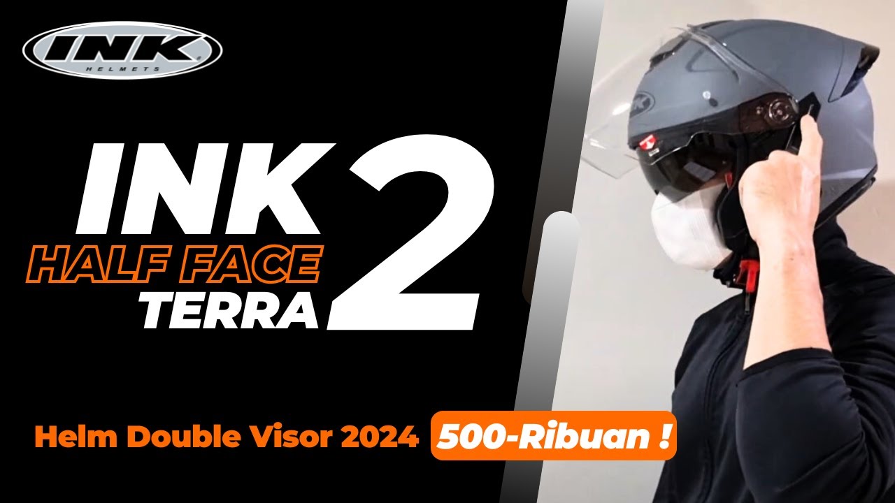 INK HELMET - TERRA 2 HELM UNBOXING & REVIEW / HALF FACE DOUBLE VISOR ...