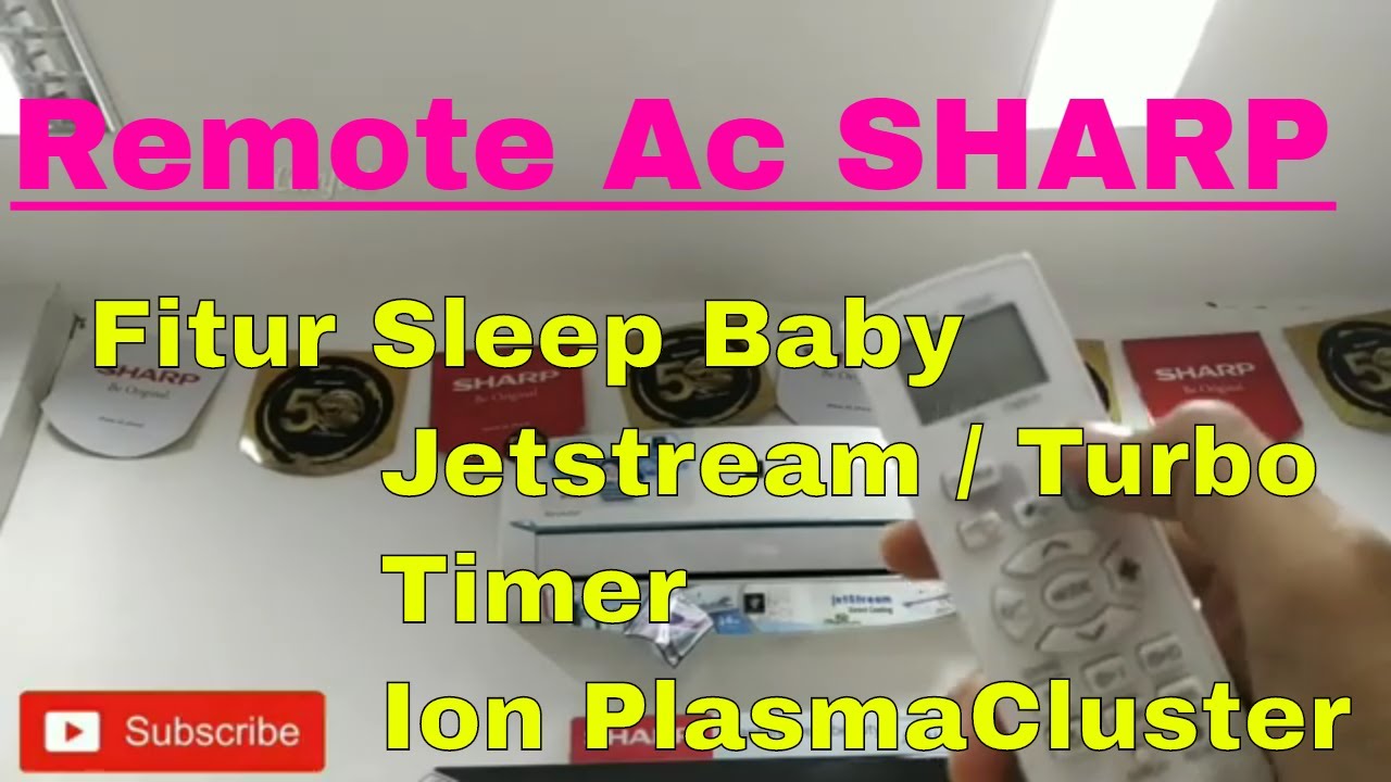 cara menggunakan remote Ac sharp / IoN Plasmacluster,Comfort,baby sleep ...