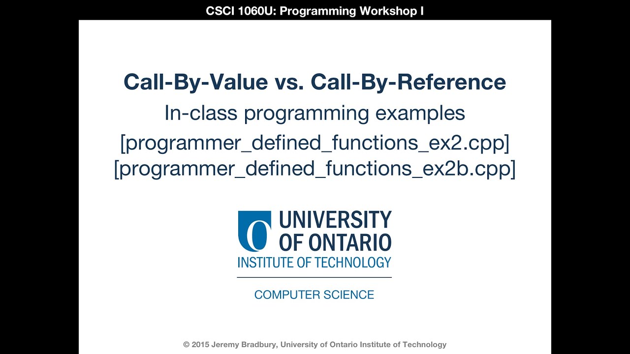 Call-By-Value vs. Call-By-Reference Parameters in C++ - YouTube Call-By-Value vs. Call-By-Reference Parameters in C++ - YouTube