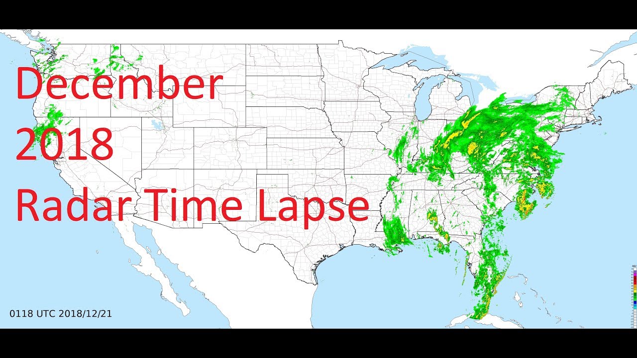 December 2018 US Weather Radar Time Lapse Animation - YouTube