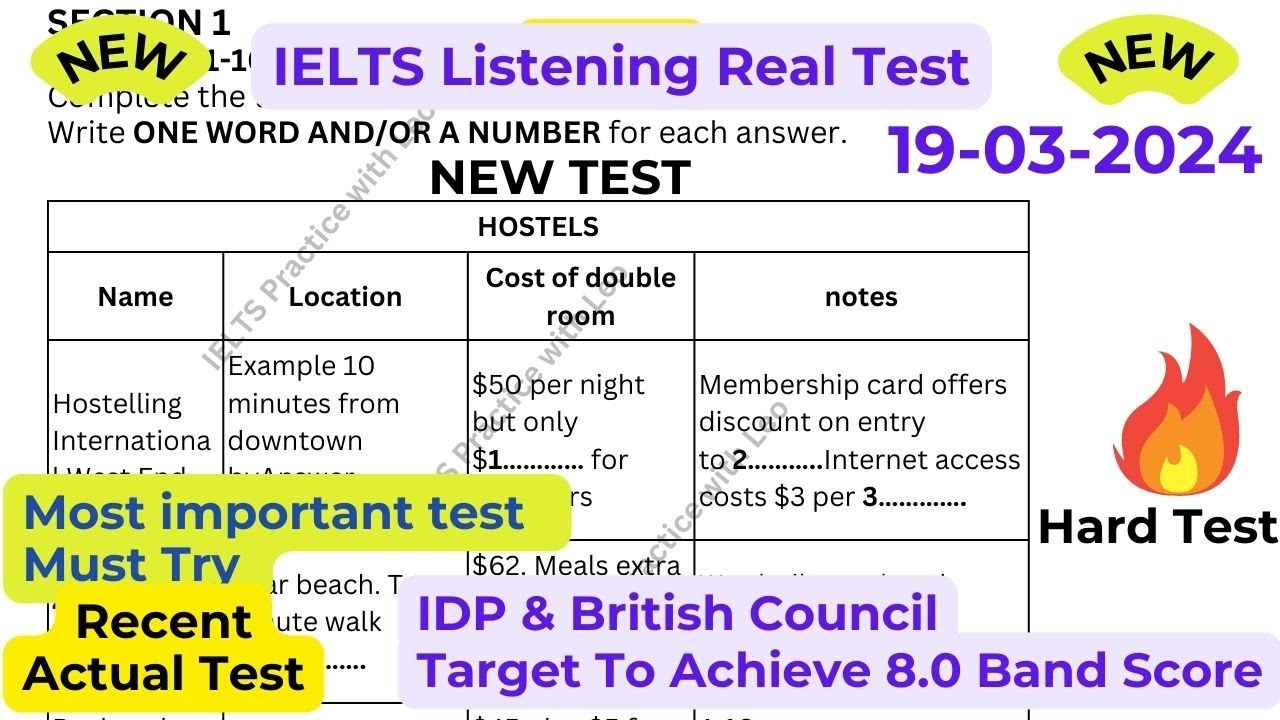 IELTS Listening Practice with Recent Actual IELTS Exam with Answers ...