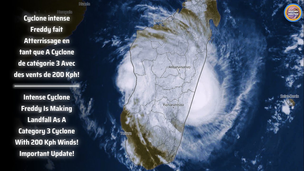 Intense Cyclone Freddy Is Making Landfall As A Category 3 Cyclone With ...