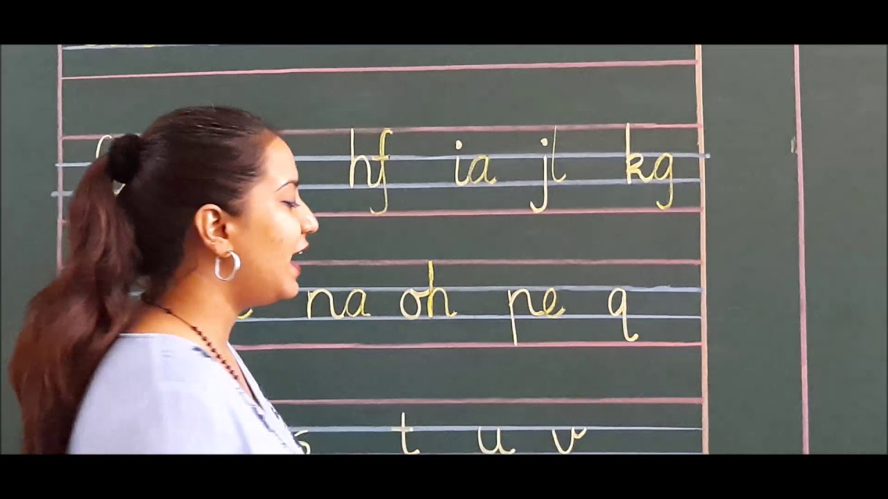 Hand writing: joining two letters - YouTube