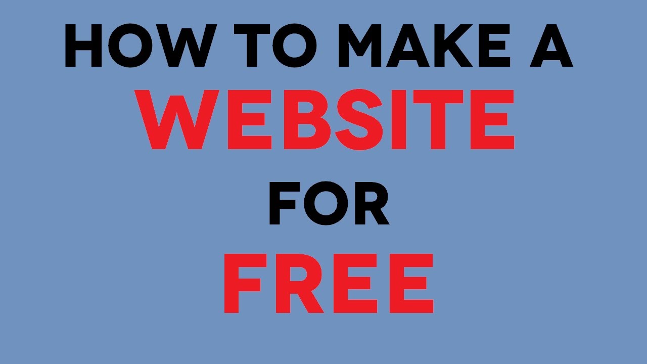 How To Make a Website For Free - 2013 Updated - YouTube