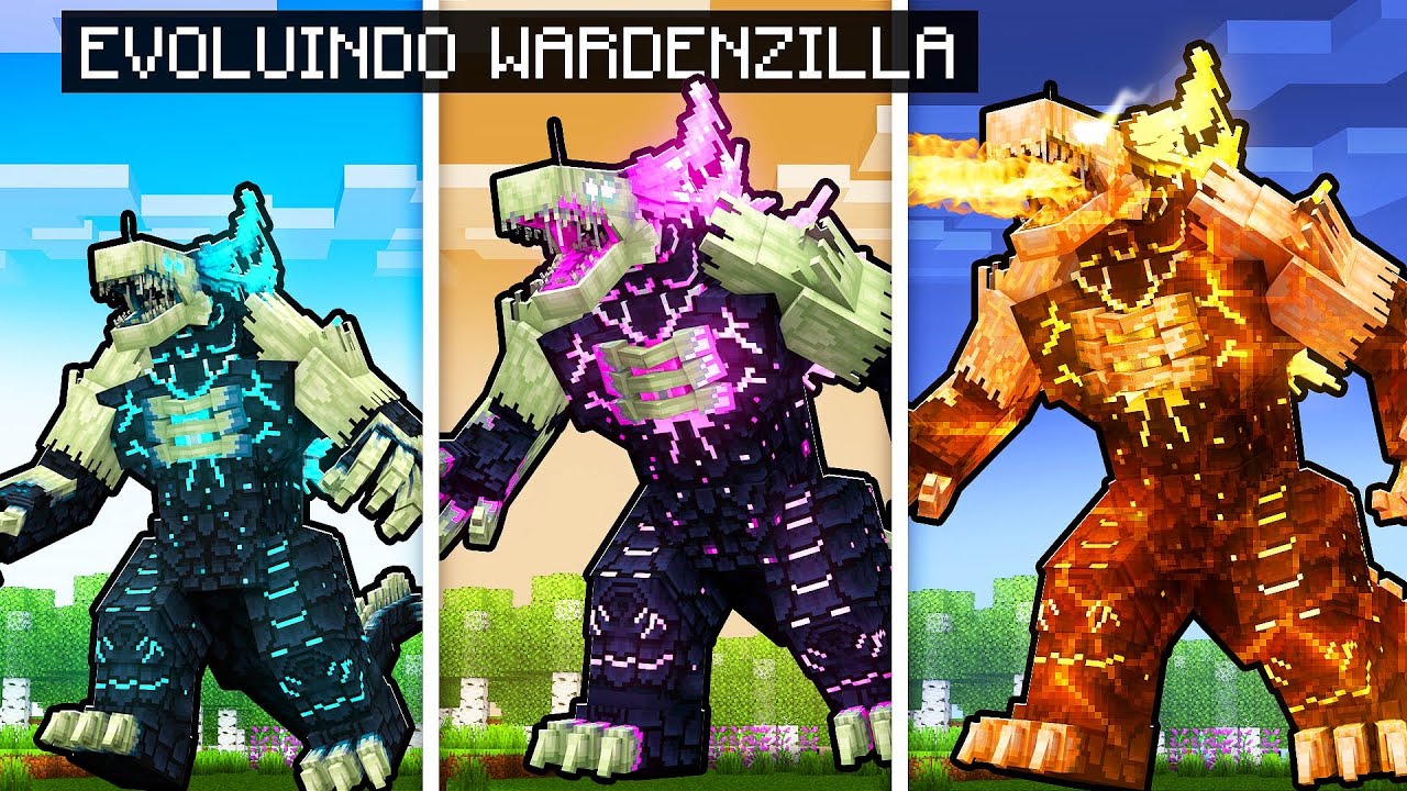 EVOLUINDO WARDENZILLA para WARDENZILLA DEUS no Minecraft! - YouTube