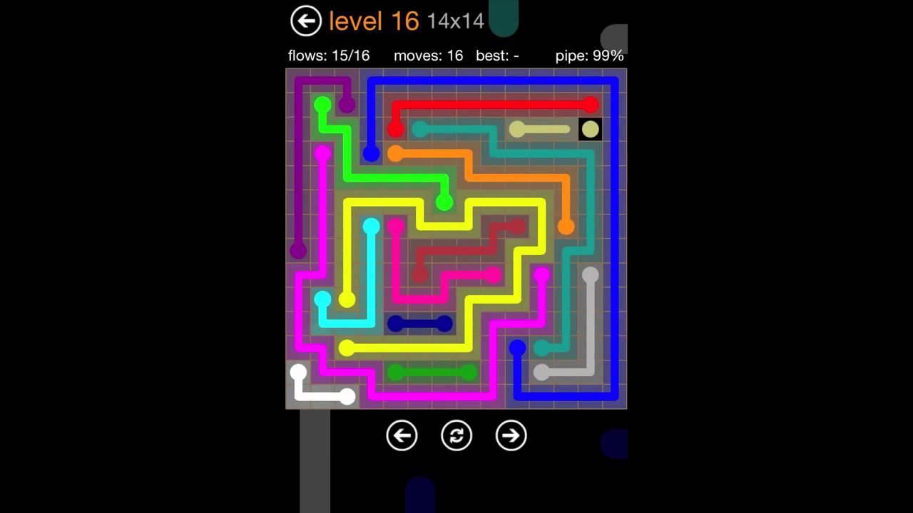 Flow - 14x14 Level 16 Walkthrough - YouTube