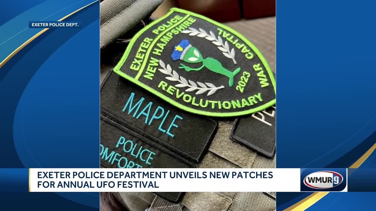 Exeter Police unveil new patch for annual UFO festival - YouTube