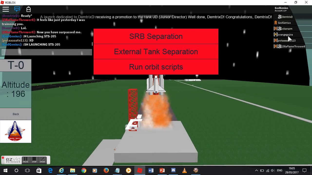 STS-205 - STS-Aspiration - ROBLOX NASA Mission - YouTube