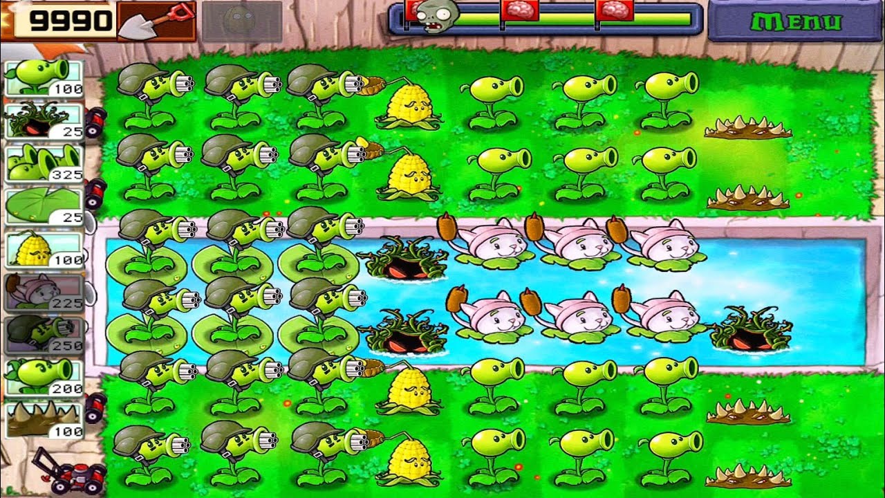 Plants vs Zombies • Adventure Pool Level 3 • Full Walkthrough HD ...