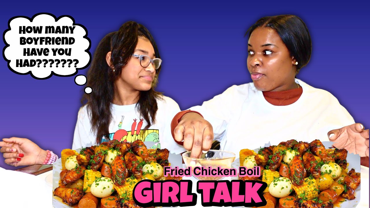 DAUGHTER ASK MOM UNCOMFORTABLE QUESTIONS! FRIED CHICKEN BOIL| MUKBANG ...