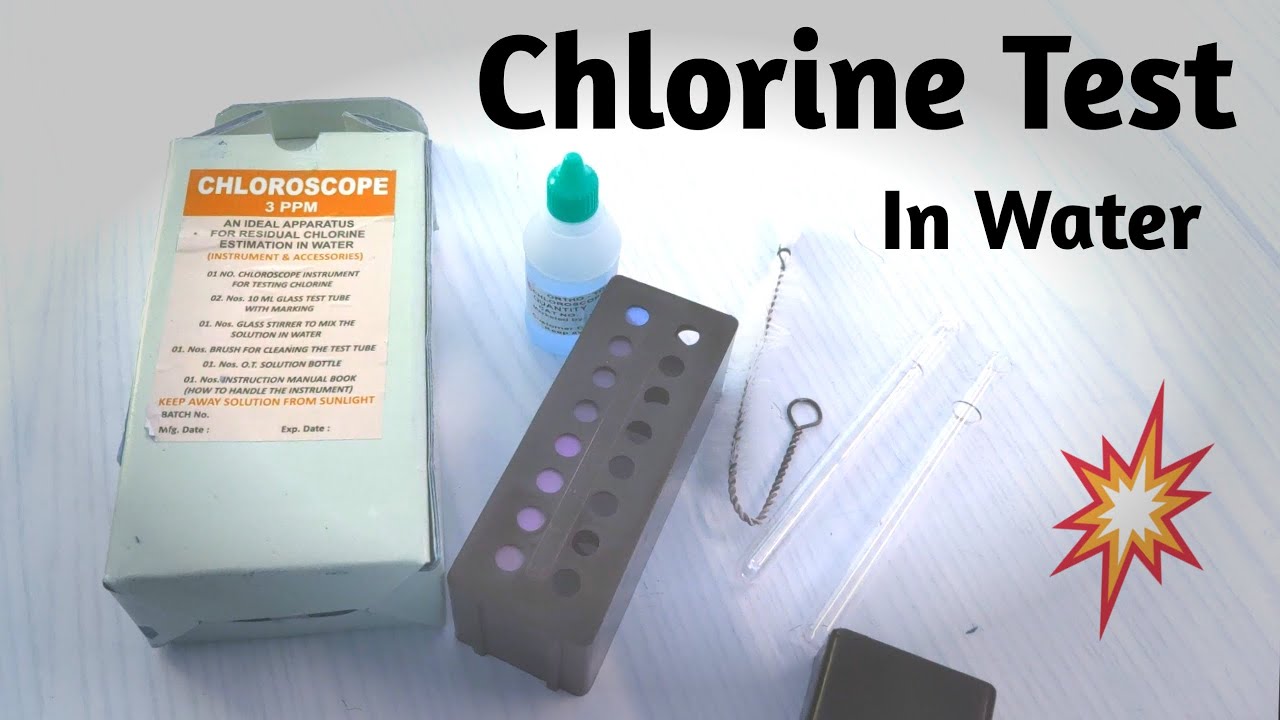 Chlorine test in water - YouTube