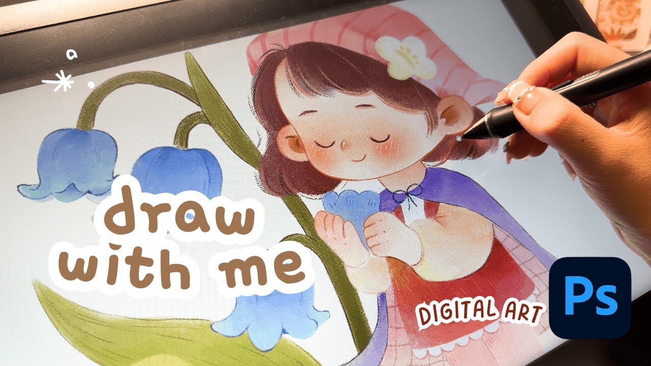 Watch Me Draw Digitally 🏻♡How to Render Digital Art | Full Digital ...