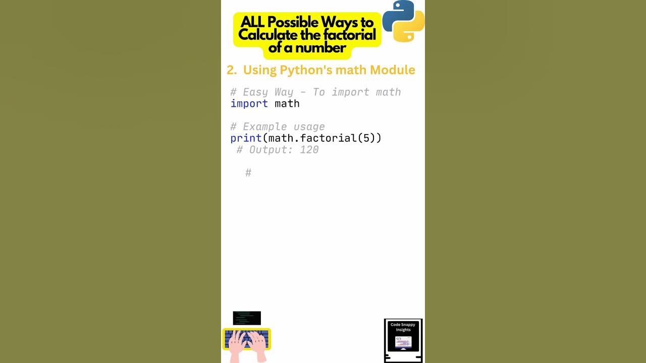 Factorial Program in Python with Loops and Recursion | All possible Ways | 2024 - YouTube