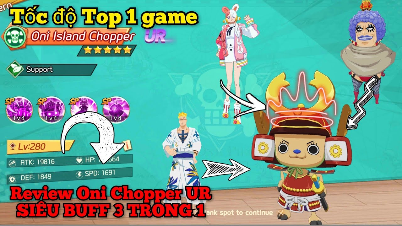 Onepiece: ONI CHOPPER UR Phiên bản siêu buff của UTA, MARCO, IVANKOW # ...