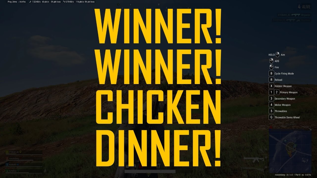PUBG WINNER WINNER CHICKEN DINNER - YouTube