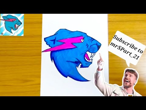 HOW TO DRAW MR BEAST LOGO EASY || step by step drawing tutorial ...