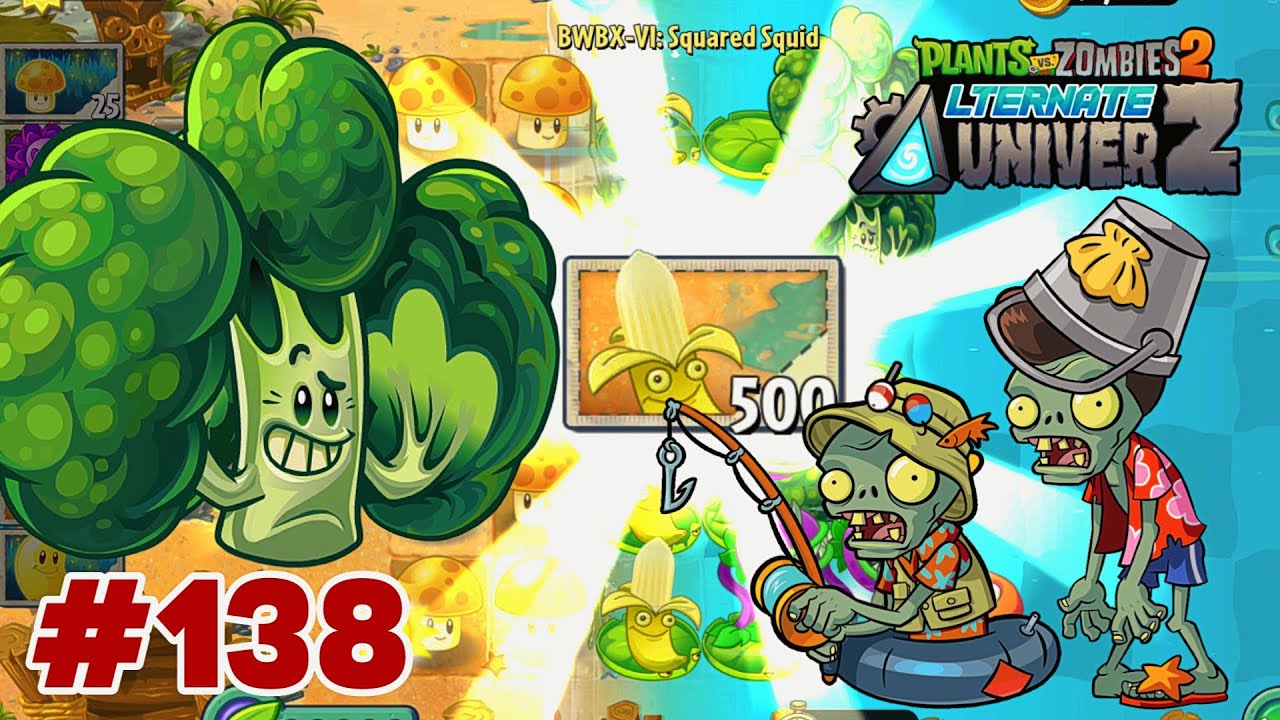 Blockoli & Banana Launcher: Pvz2 Big Wave Beach Showdown! @PvZ2_Clash ...
