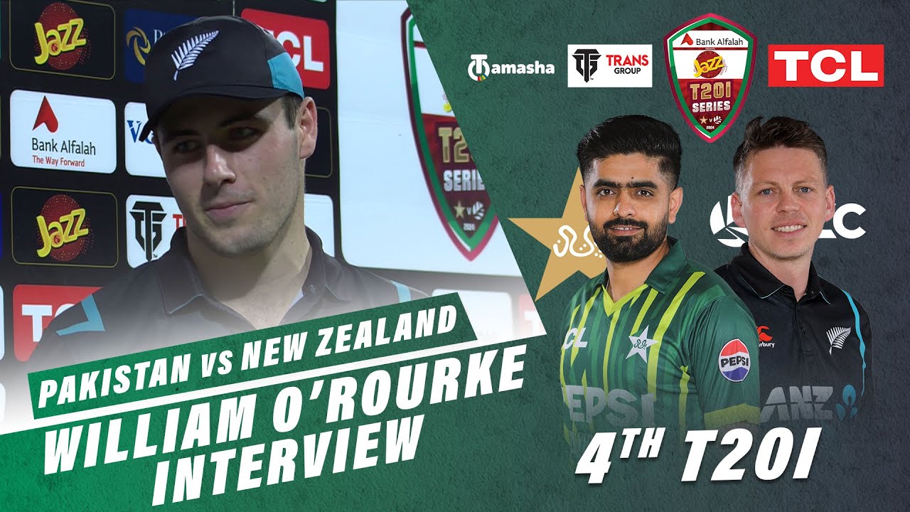 William O’Rourke Interview | Pakistan vs New Zealand | 4th T20I 2024 ...