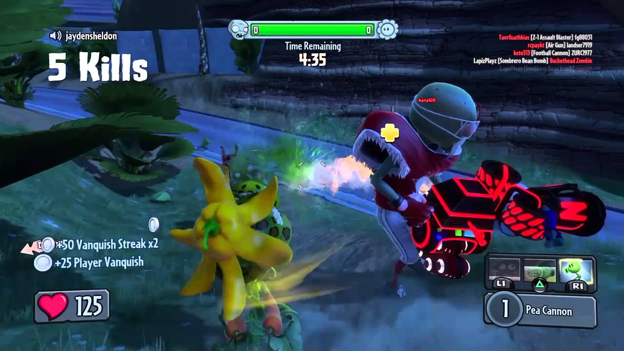 Plants vs Zombies Garden Warfare 5 Kills one Sombrero bean bomb - YouTube