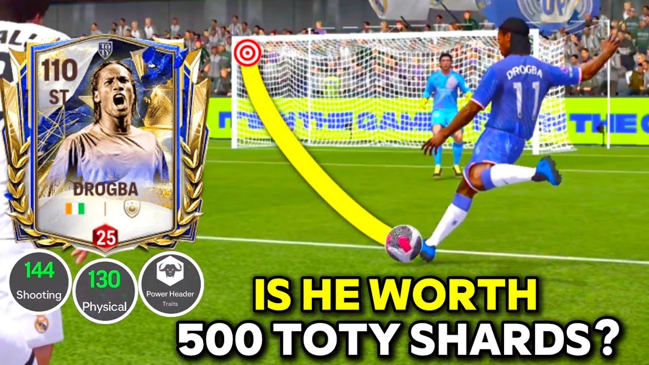 106 OVR TOTY Drogba Review – The Best Striker in FC Mobile? - YouTube