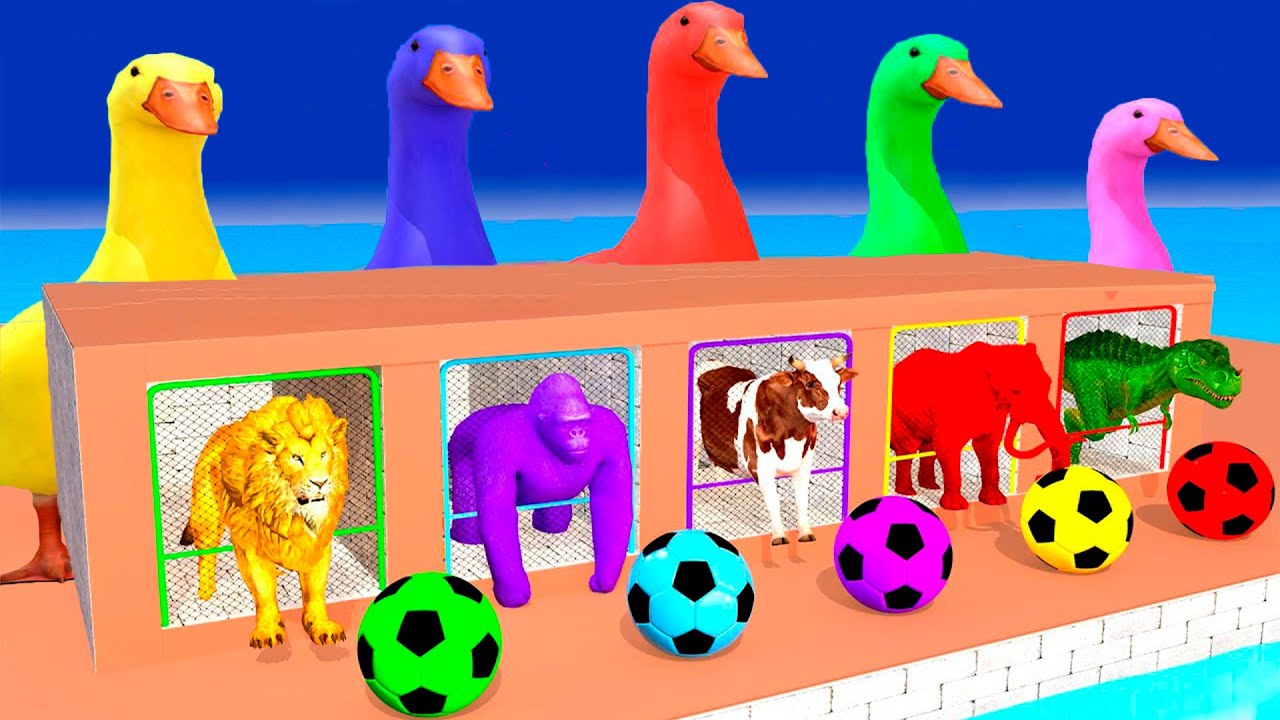 Cow Mammoth Elephant Lion Buffalo Hippo Guess The Right Door ESCAPE ...