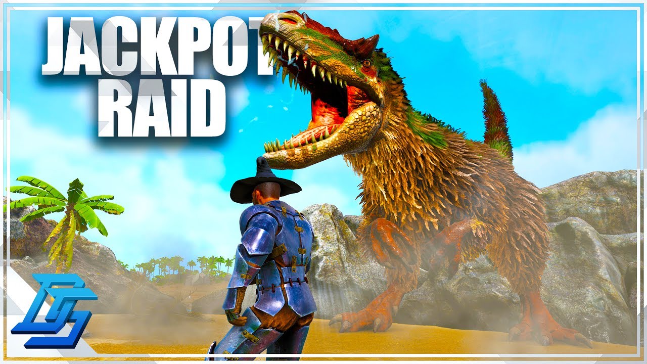 JACKPOT RAID, WIZARD ESCAPES WITH C4 - Ark Survival Evolved - PvP ...