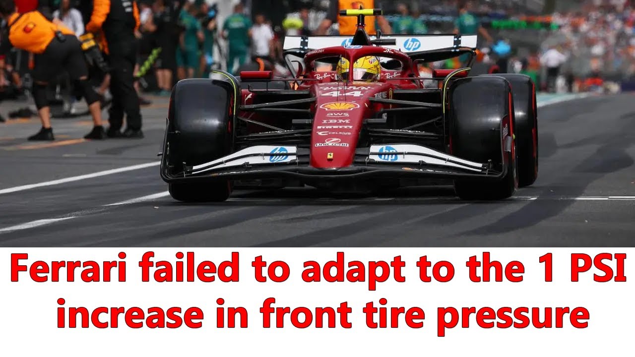 Ferrari: front tire pressure change reduces grip, but SF-25 car is not ...