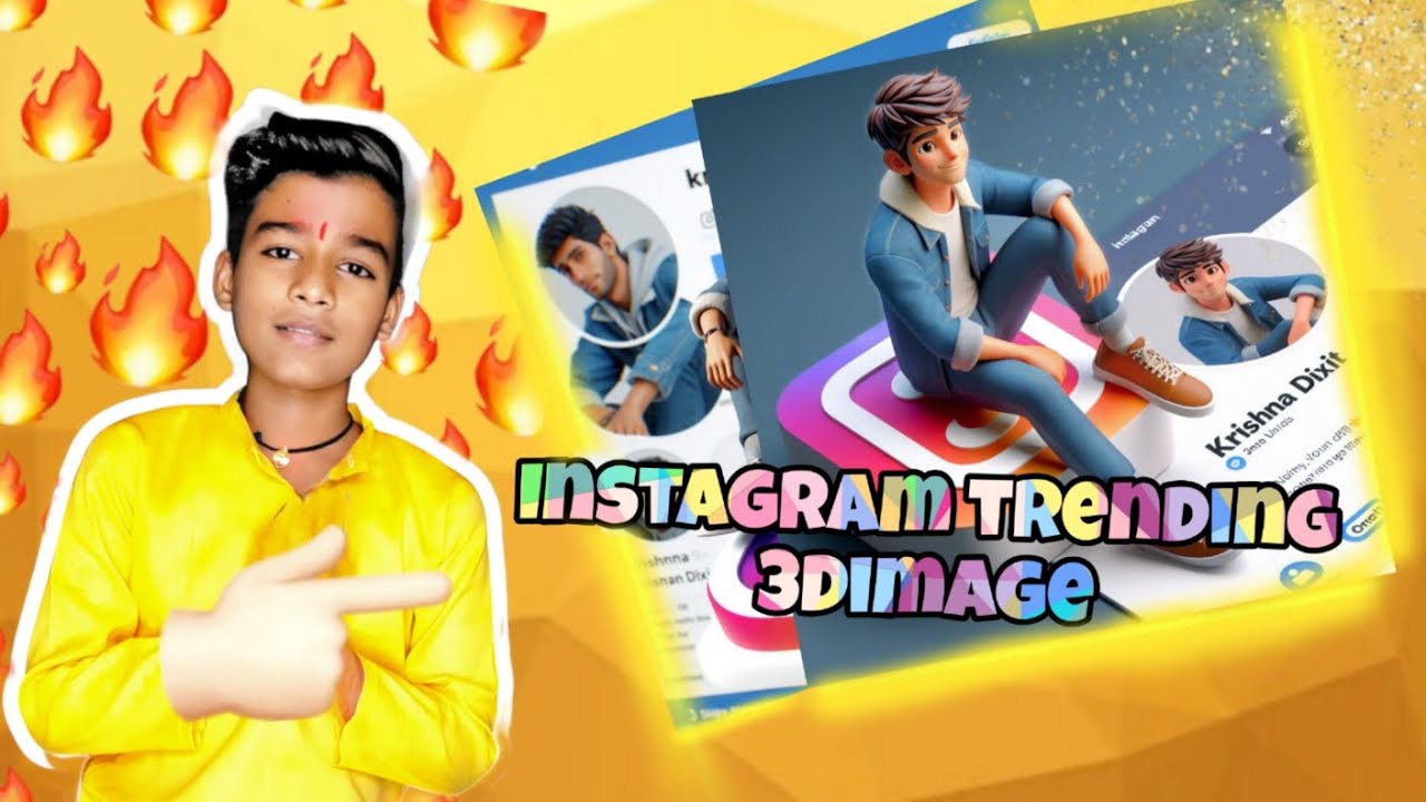 how to create Instagram trending 3D image | D editor boy | #instagram ...