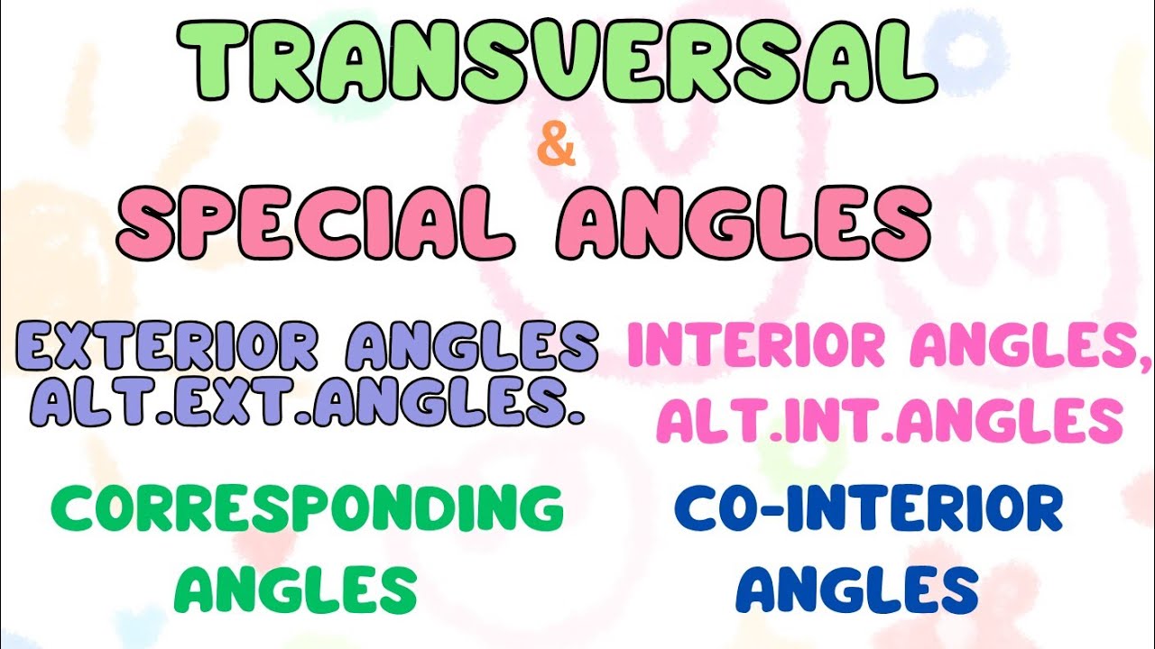 TRANSVERSAL AND SPECIAL ANGLES. - YouTube