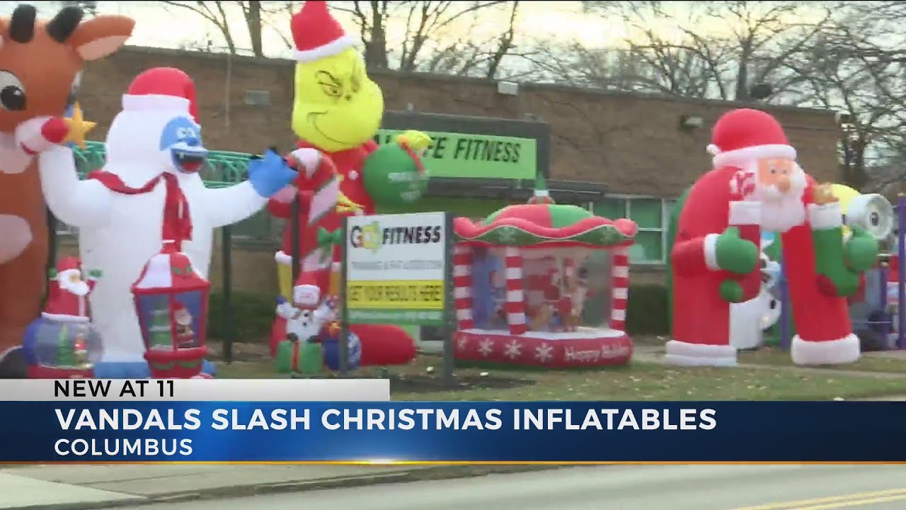 Columbus gym owner says someone slashed inflatable holiday decorations ...