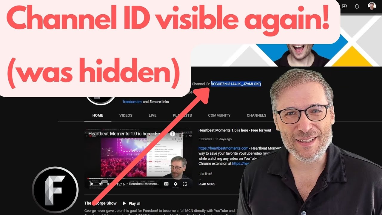 YouTube Channel ID visible again (was hidden before) after adding ...