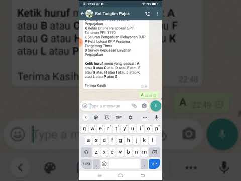 whatsapp bot kantor pajak pertama tangerang timur