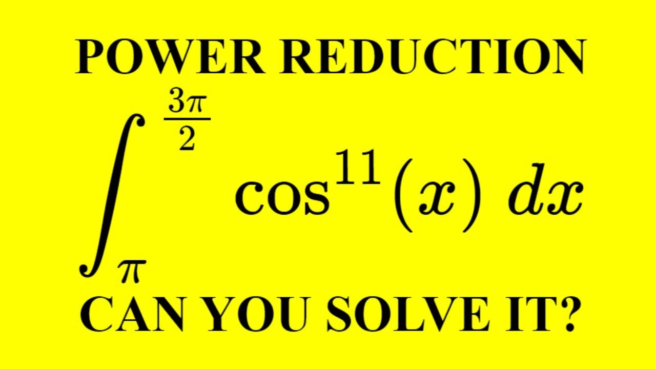 How to integrate large power of cosine - YouTube