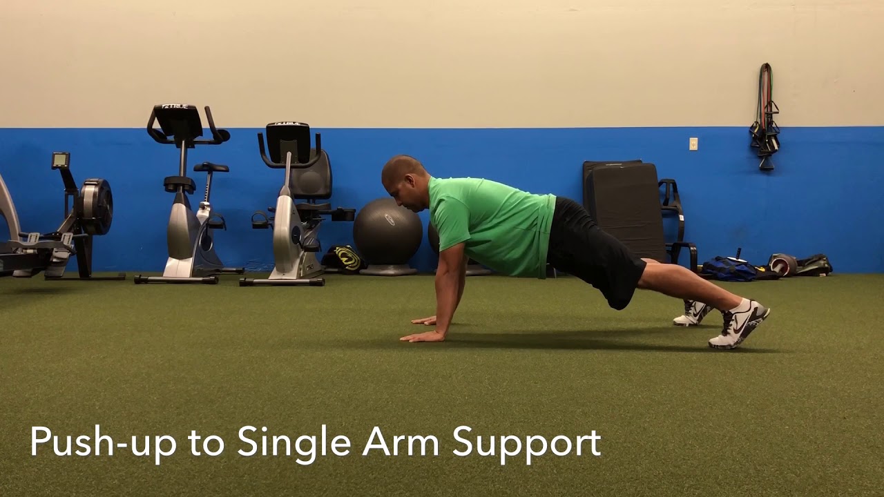 Push-up to Single Arm Support - YouTube