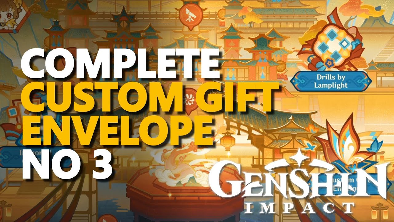 Complete Custom Gift Envelope No 3 Genshin Impact - YouTube