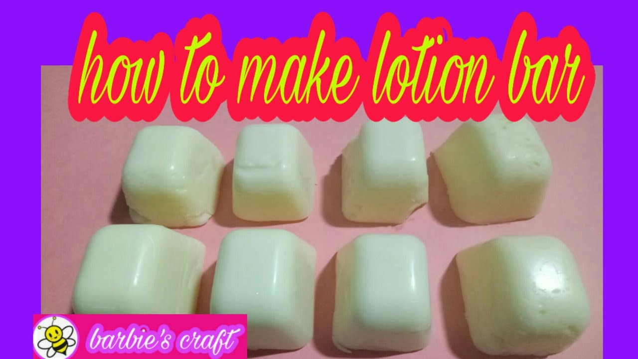 How to Make Solid Lotion Bar - barbie's craft - YouTube