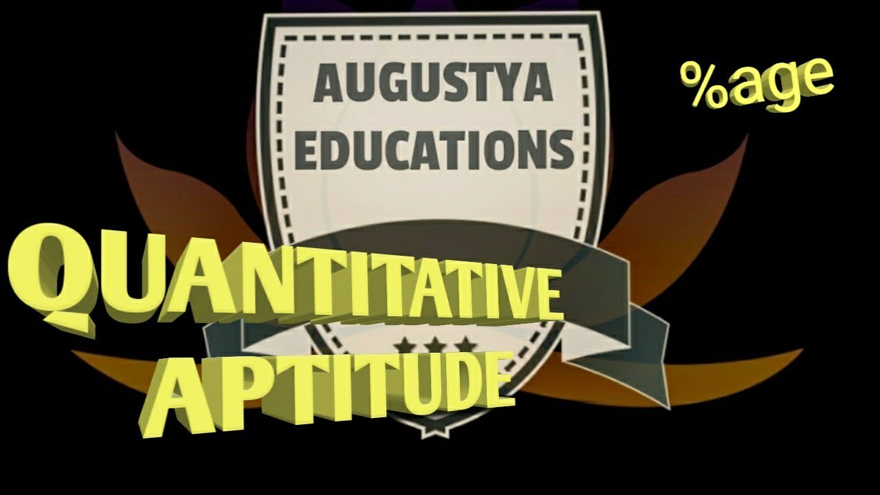 QUANTITATIVE APTITUDE YouTube quantitative-aptitude-youtube