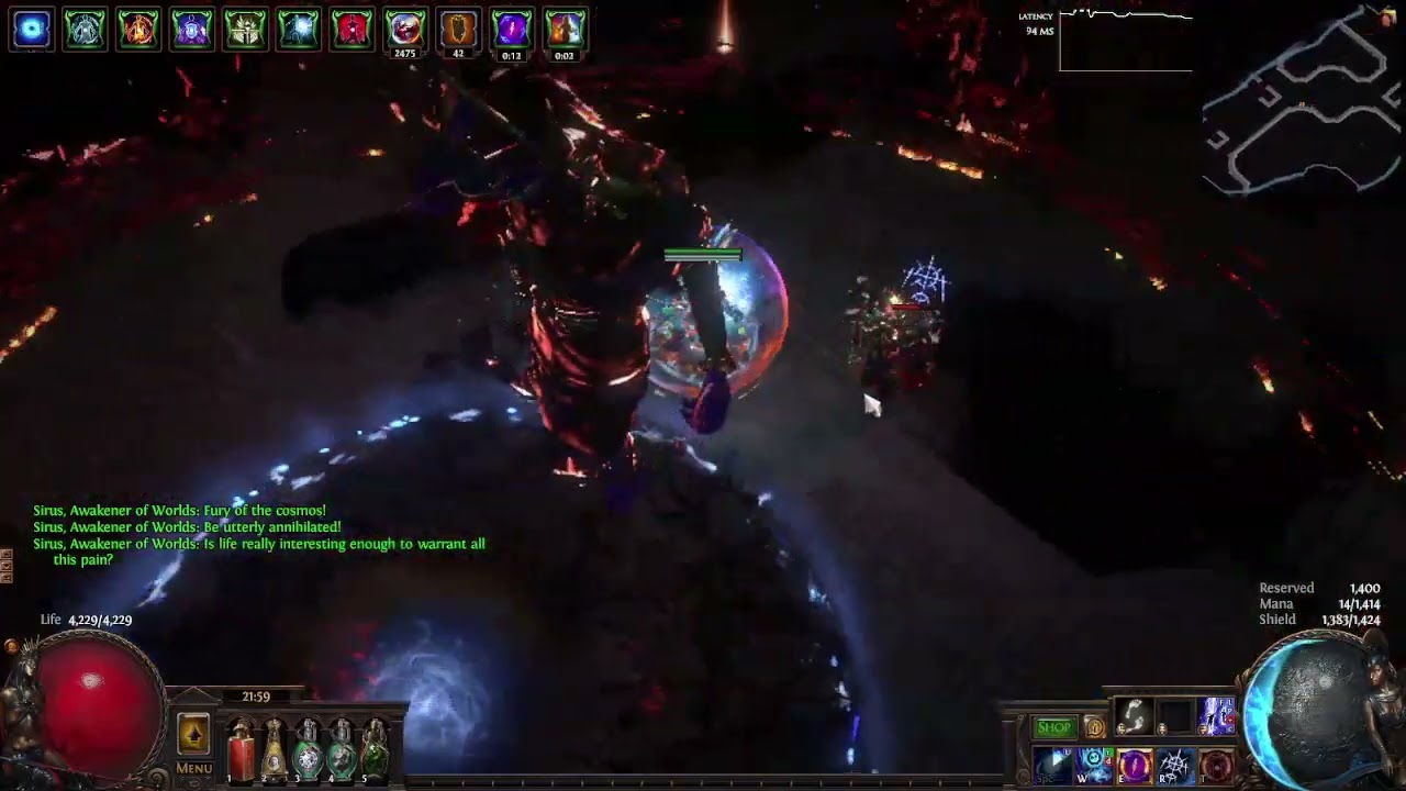 Uber Sirus Full Fight [ Lightning Conduit / Orb of Storm ] 3.19 - YouTube