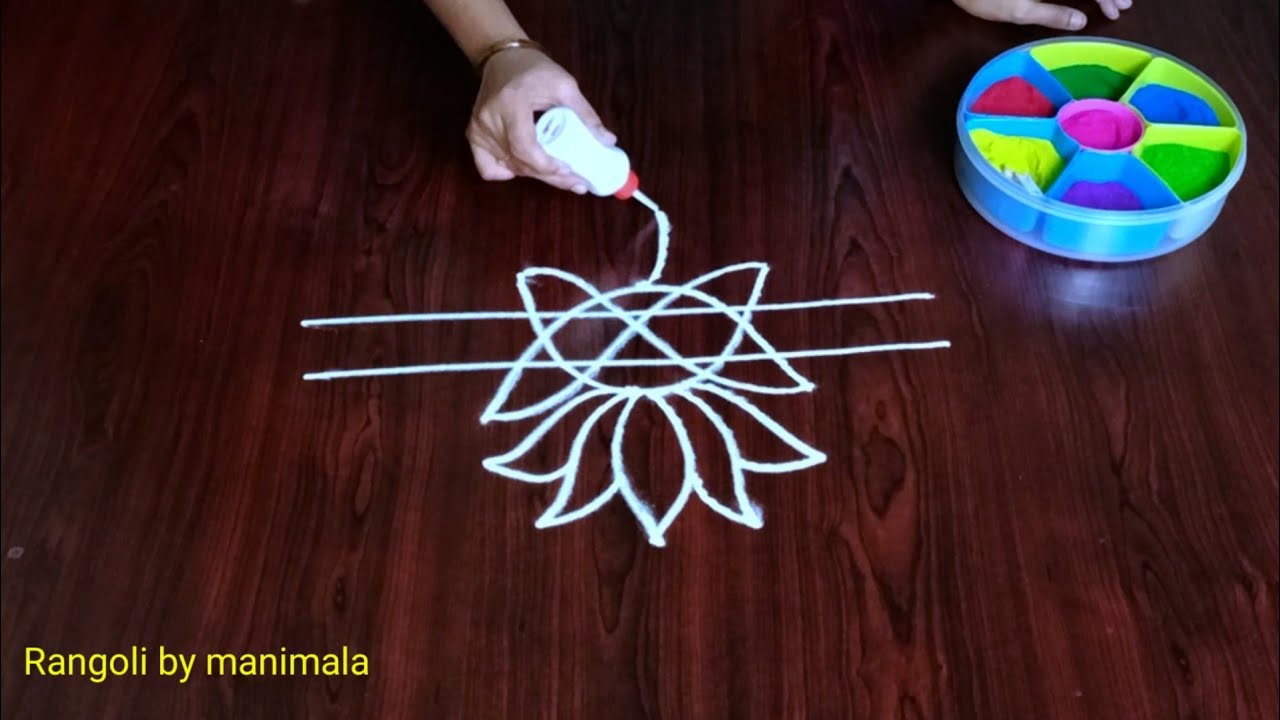 Diwali side border rangoli/border rangoli/rangoli border design ...