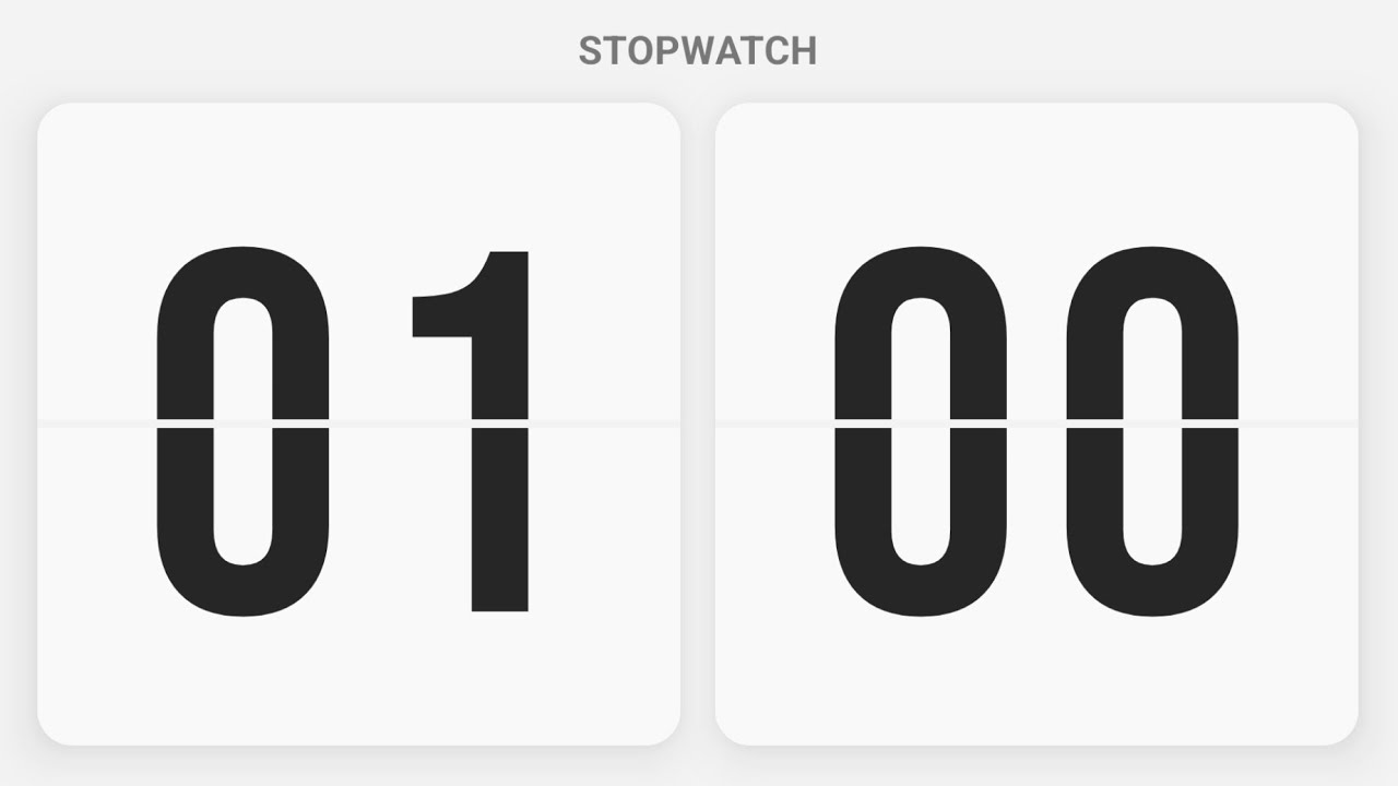 1 Minute STOPWATCH Timer [flips] - YouTube