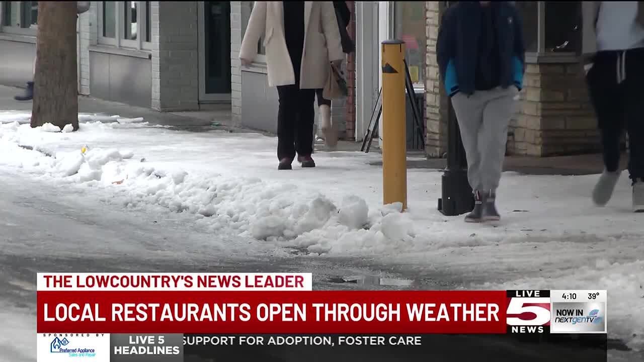 VIDEO: Local restaurants open through weather - YouTube