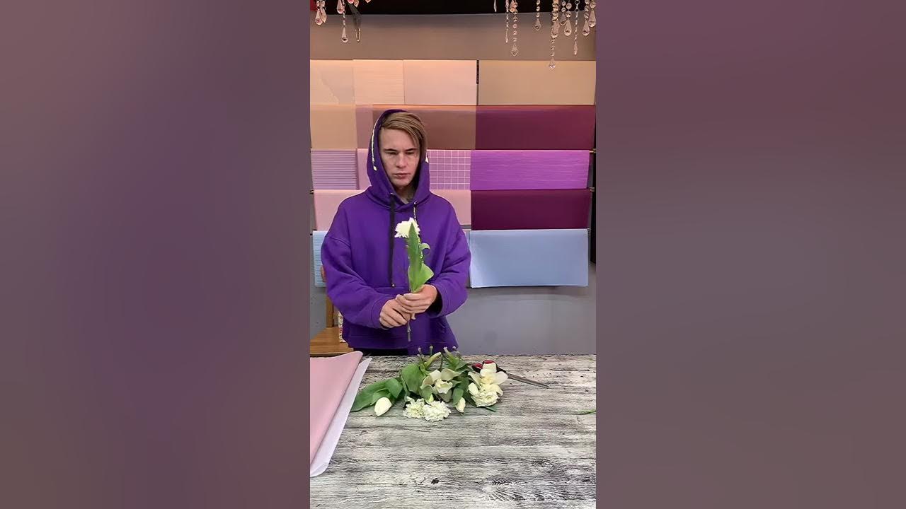 Корейская пленка + бумага тишью. Упаковка букета🤗 - YouTube